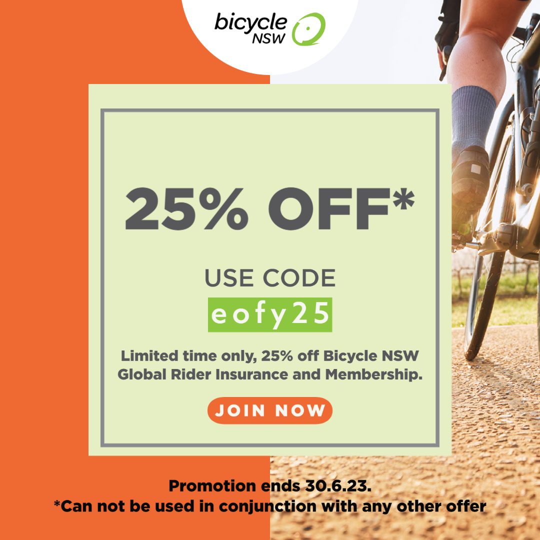 EOFY is almost here! Get 25%* off Bicycle NSW Global Rider Insurance ...