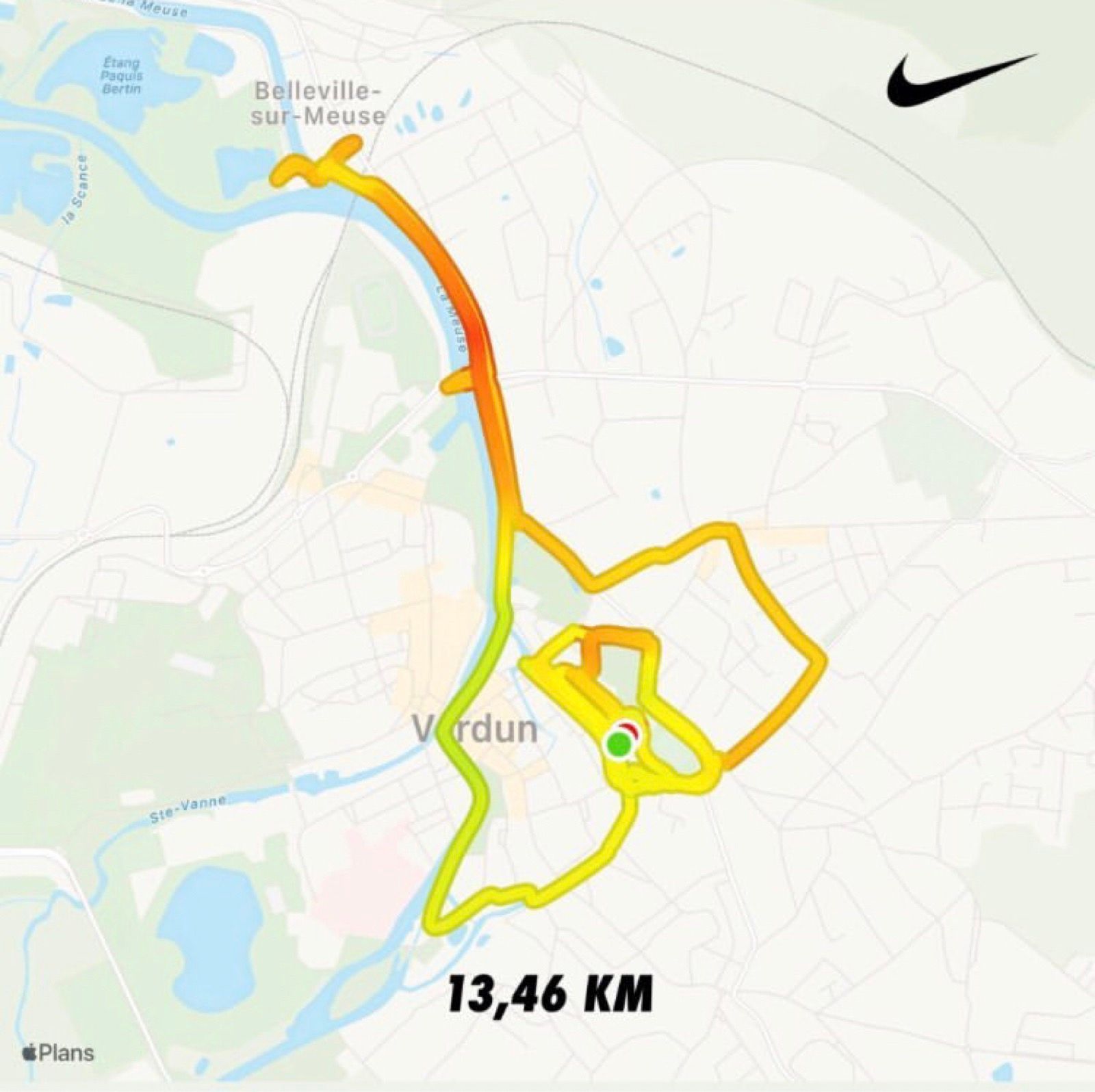 13.4 km Run Activity on February 21, 2024 by Paul P on Strava