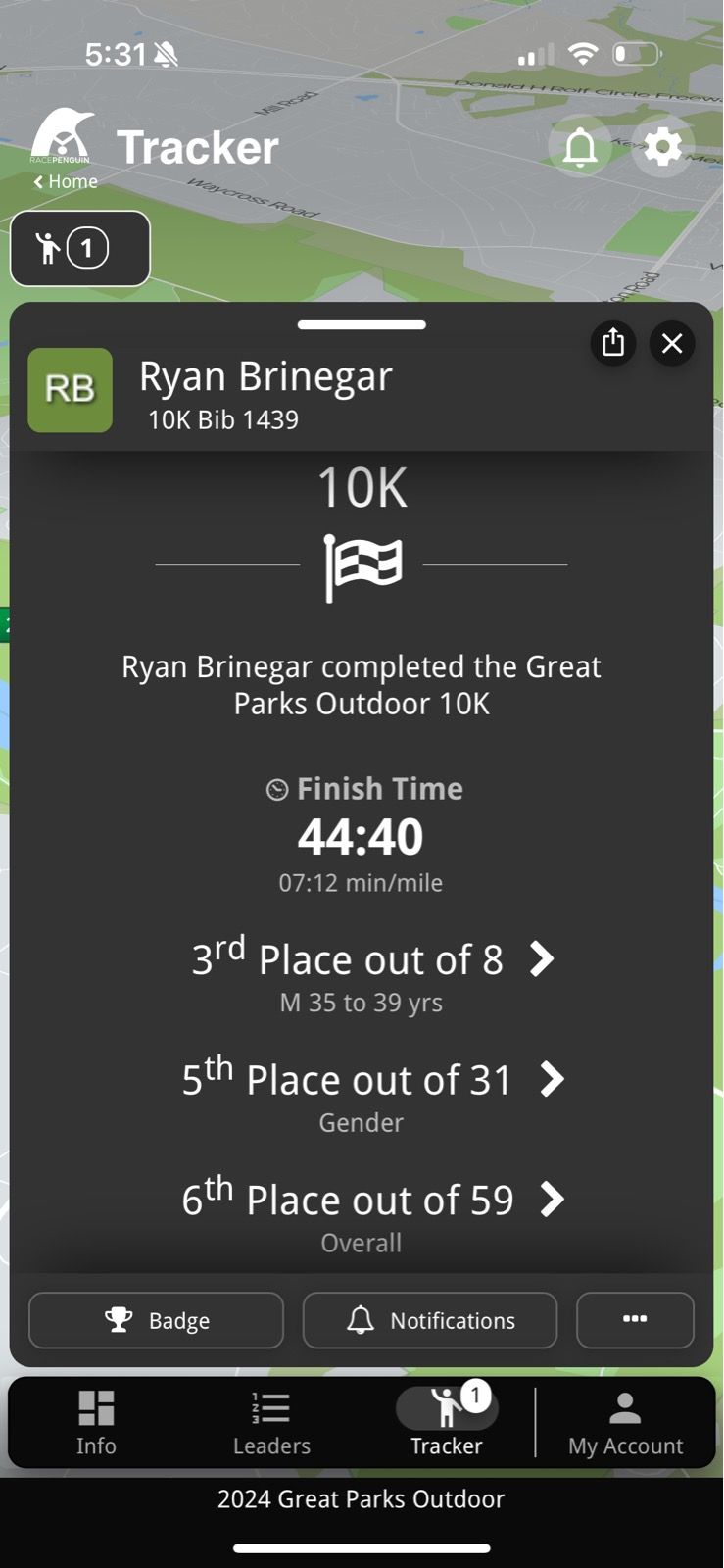 Ryan Brinegar | Strava Runner Profile